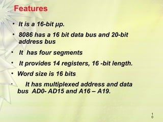 8086 bascis register with pin diagram explanation | PPT