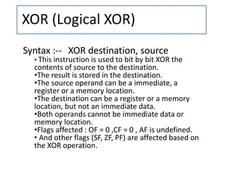 8086inst logical | PPT