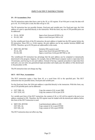 8086 instruction set | PDF