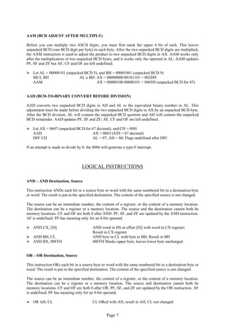 8086 instruction set | PDF