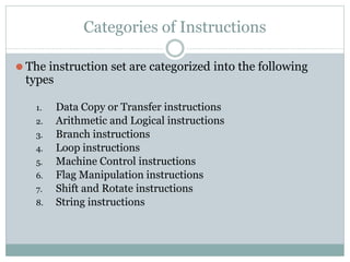 8086 instruction set | PPTX
