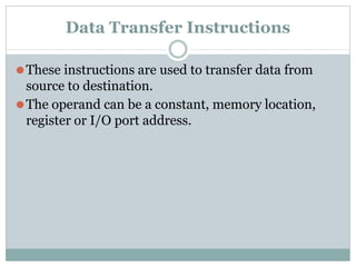 8086 instruction set | PPTX