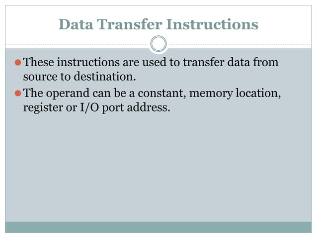 8086 Instruction Set Pptx Programming Languages Computing 5632