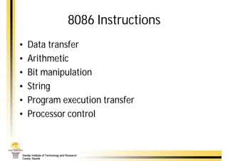8086 instruction set with types | PDF | Web Development | Internet