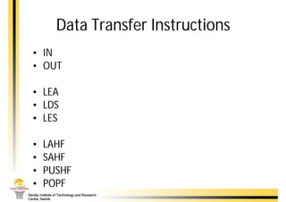 8086 instruction set with types | PDF