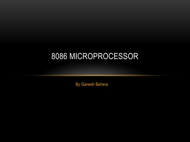 8086 microprocessor | PPT