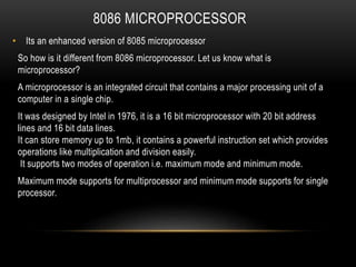 8086 microprocessor | PPT