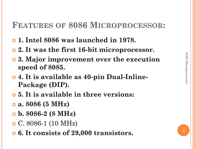 8086 microprocessor | PPT