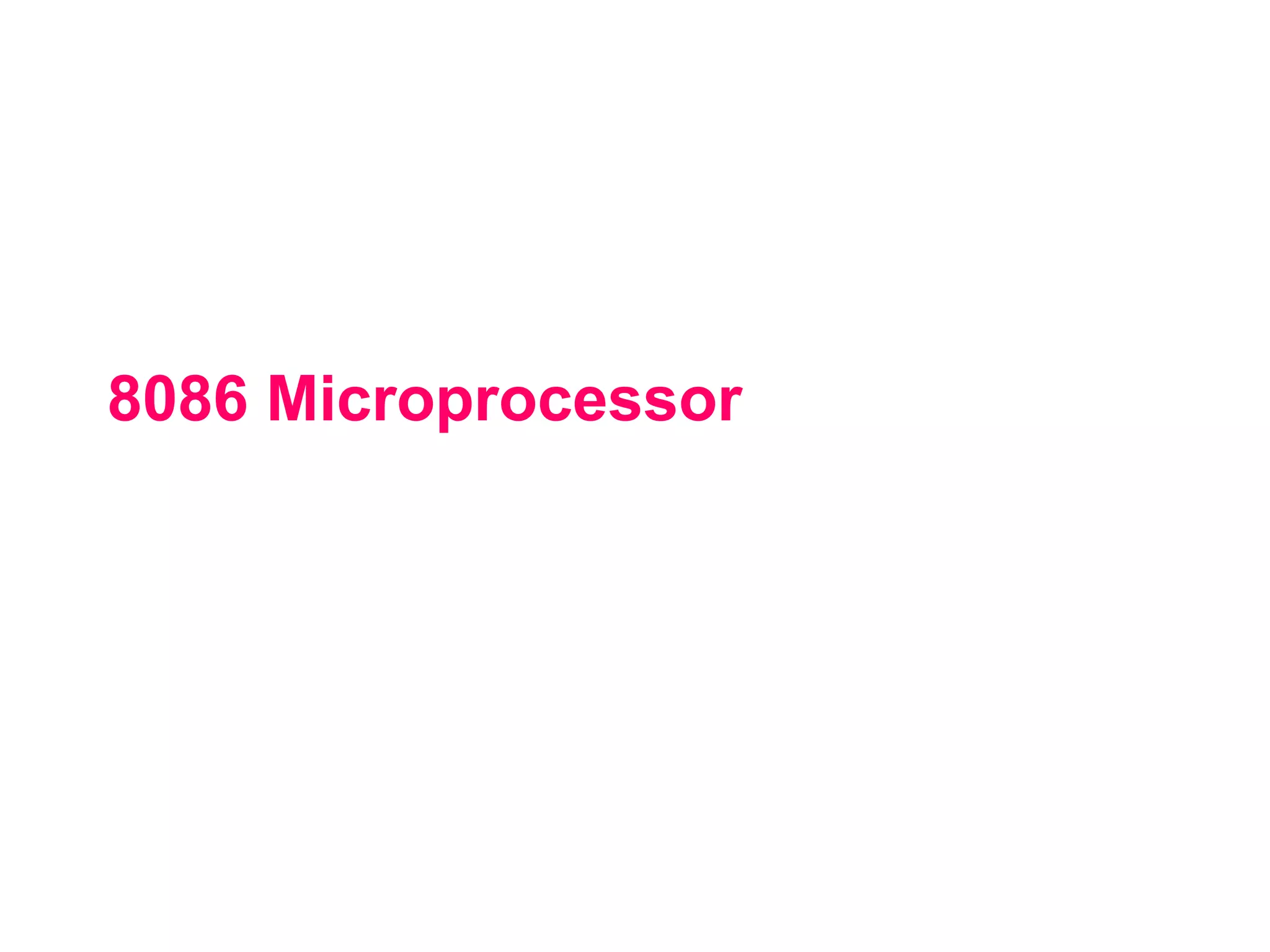8086 microprocessor | PPT