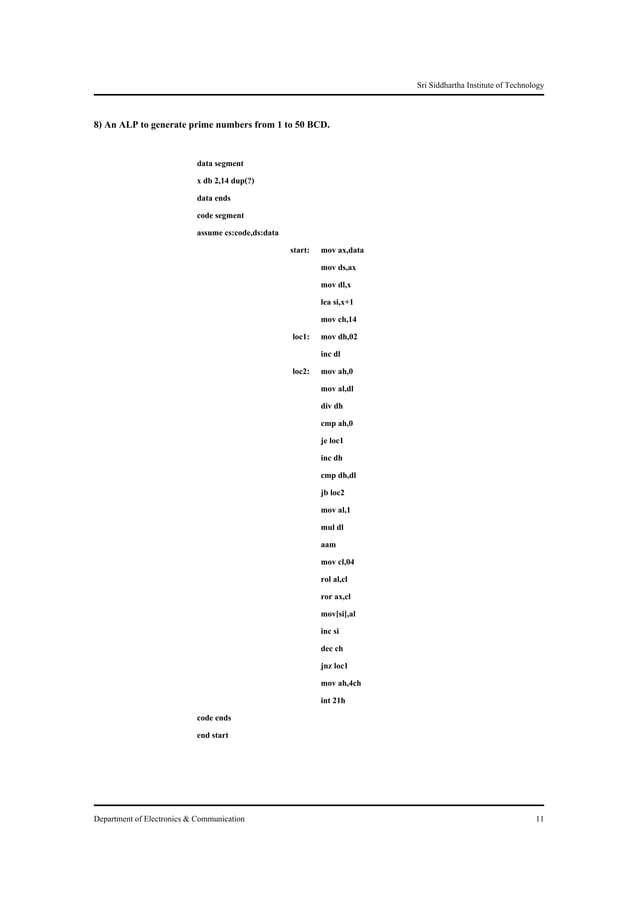 8086 Microprocessor Lab Manual Pdf 