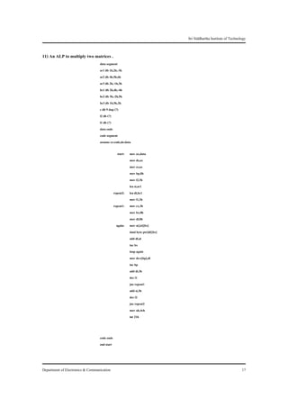 8086 microprocessor lab manual | PDF