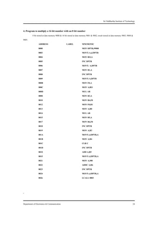 8086 microprocessor lab manual | PDF