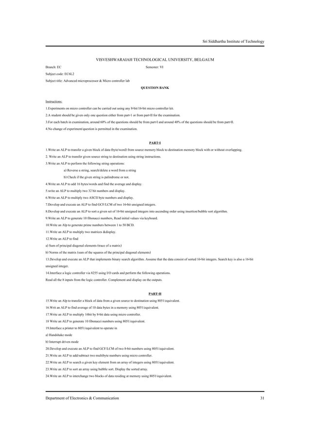 8086 microprocessor lab manual | PDF