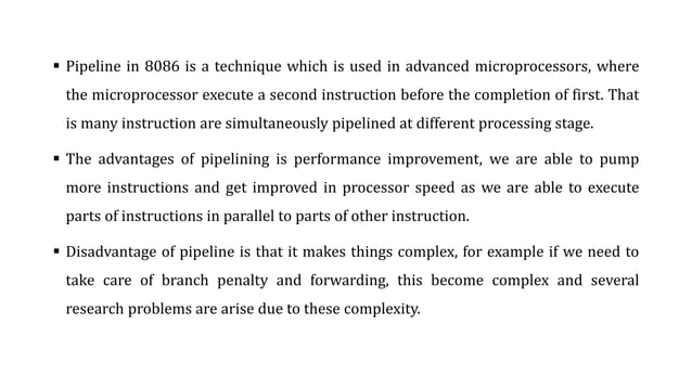 8086 Microprocessor Pipeline Architecture.pptx | Computing | Technology ...