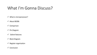 80286 microprocessors | PPTX