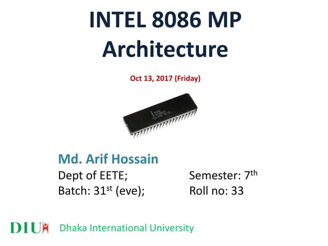 INTEL 8086 MP Architecture | PPT | Free Download