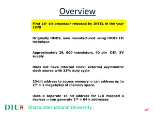 INTEL 8086 MP Architecture | PPTX