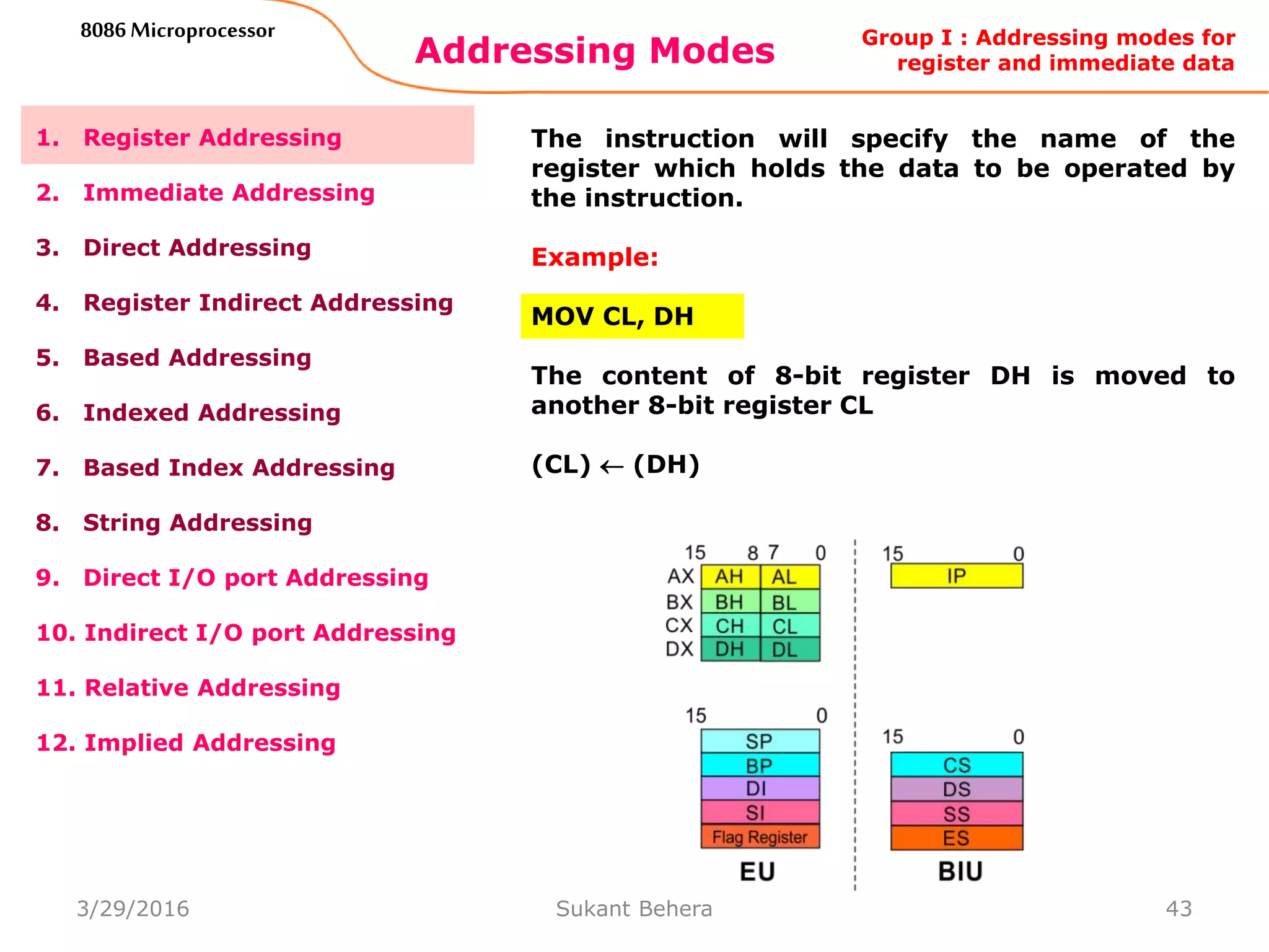 8086 Microprocessor powerpoint | PPTX