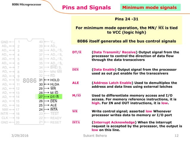 8086 Microprocessor powerpoint | PPTX