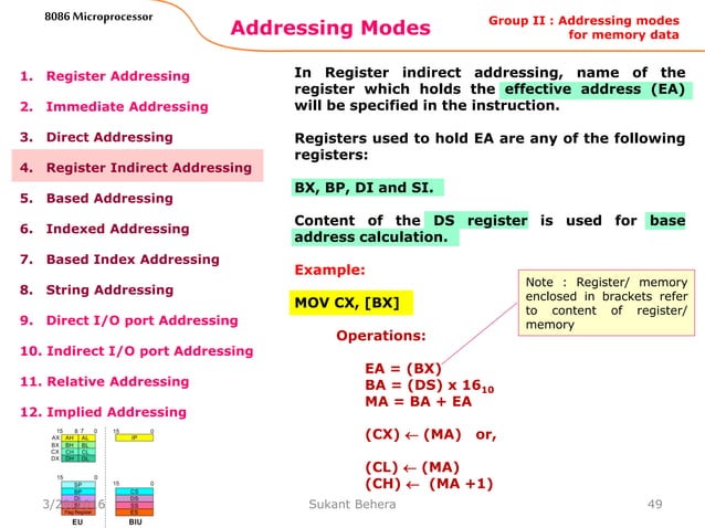 8086 Microprocessor powerpoint | PPTX