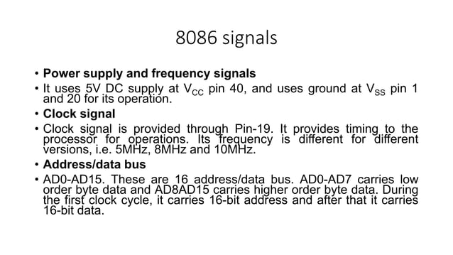 8086 signals | PPT