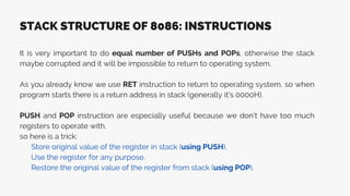 Stack Memory Organization of 8086 Microprocessor | PPTX