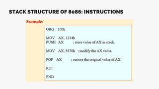Stack Memory Organization of 8086 Microprocessor | PPTX