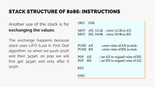 Stack Memory Organization of 8086 Microprocessor | PPTX | Operating Systems | Computer Software ...