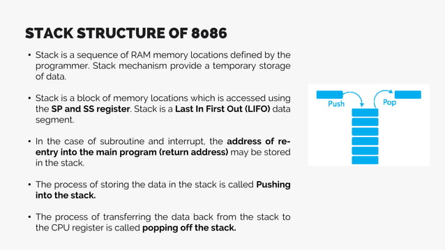 Stack Memory Organization of 8086 Microprocessor | PPTX | Operating Systems | Computer Software ...