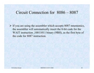 8087 COPROCESSOR connection with 8086 and other processors | PDF