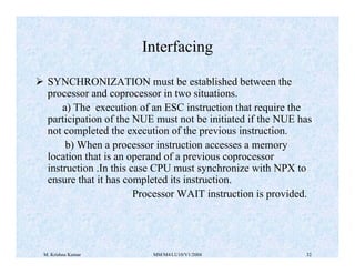 8087 COPROCESSOR connection with 8086 and other processors | PDF