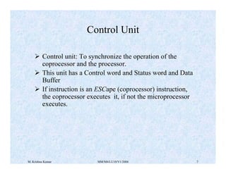 8087 COPROCESSOR connection with 8086 and other processors | PDF