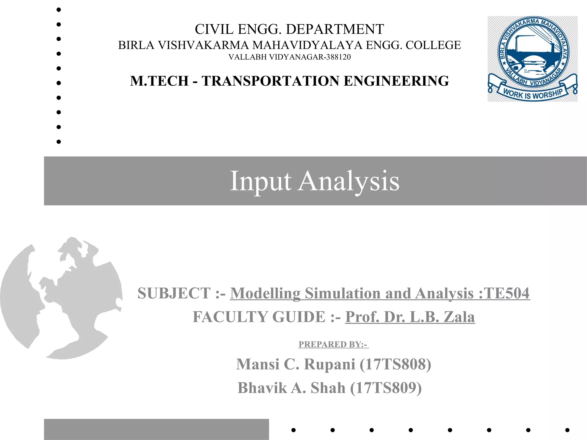 Input analysis | PPT