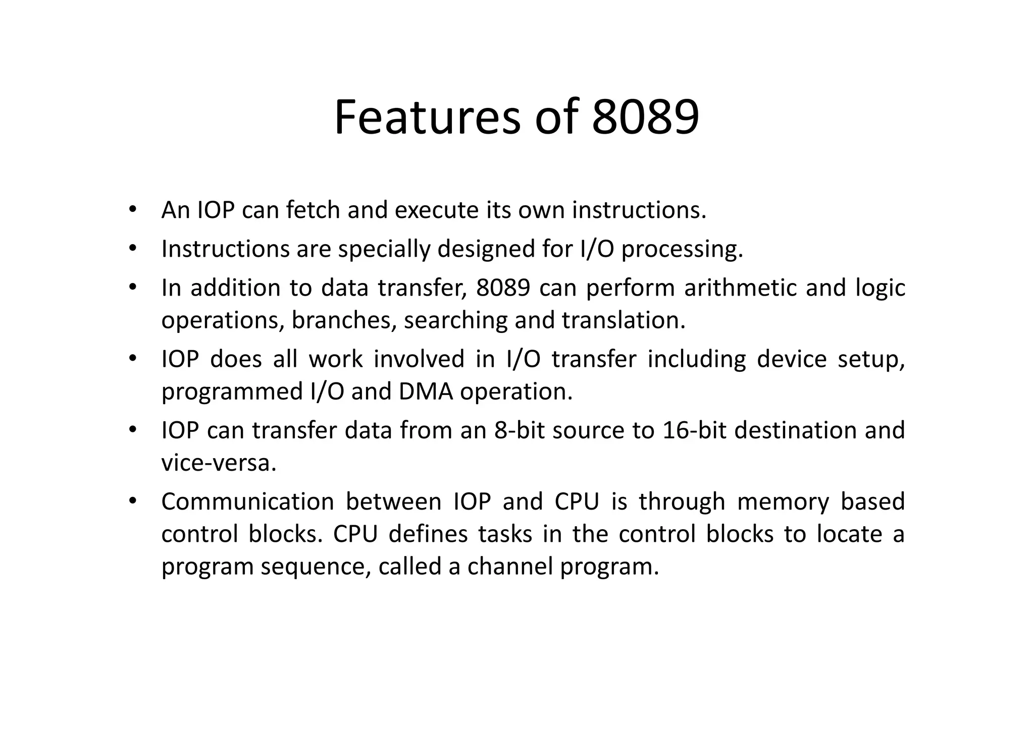 8089 microprocessor with diagram and analytical | PDF
