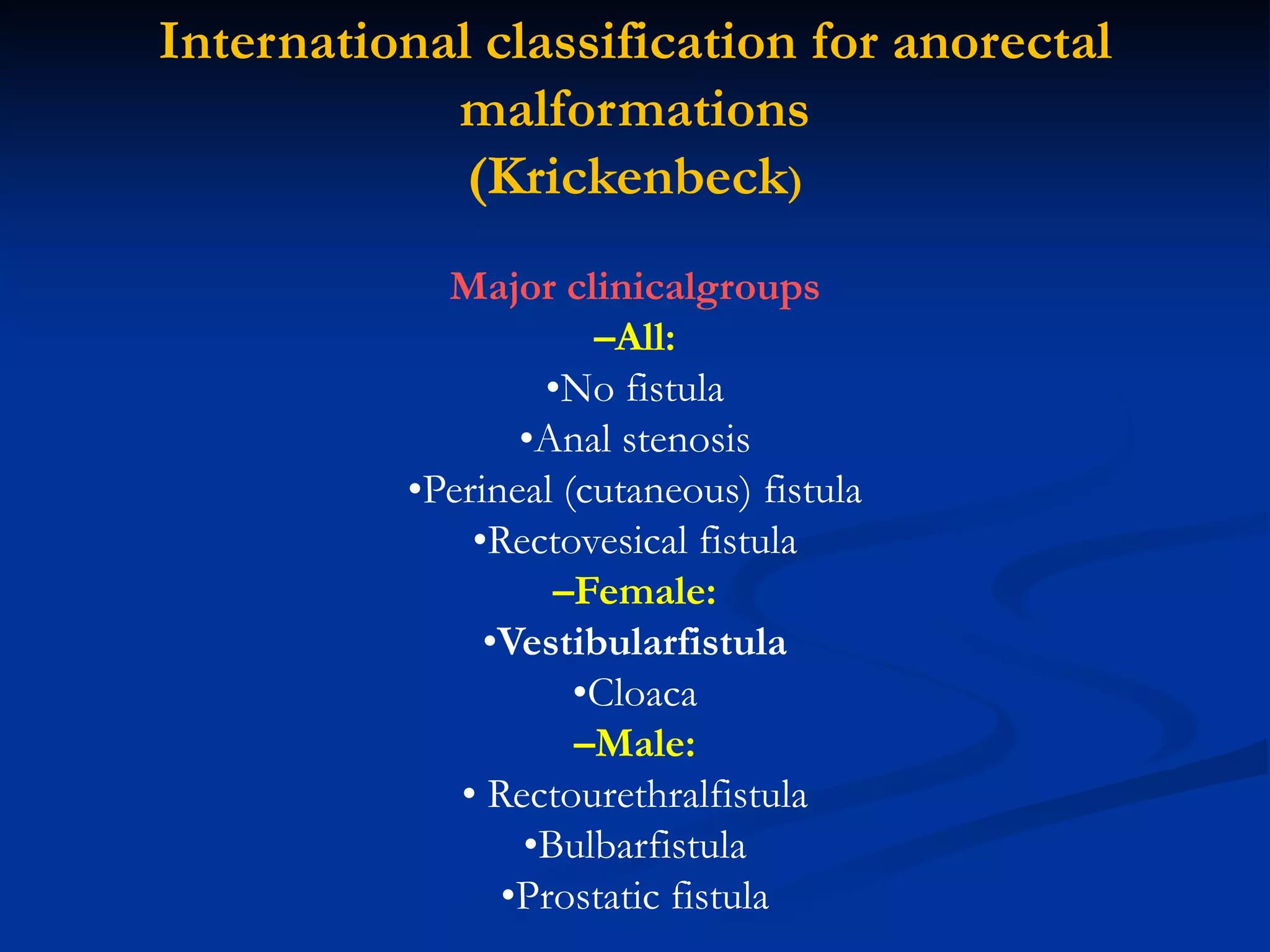 anorectal malformation | PDF