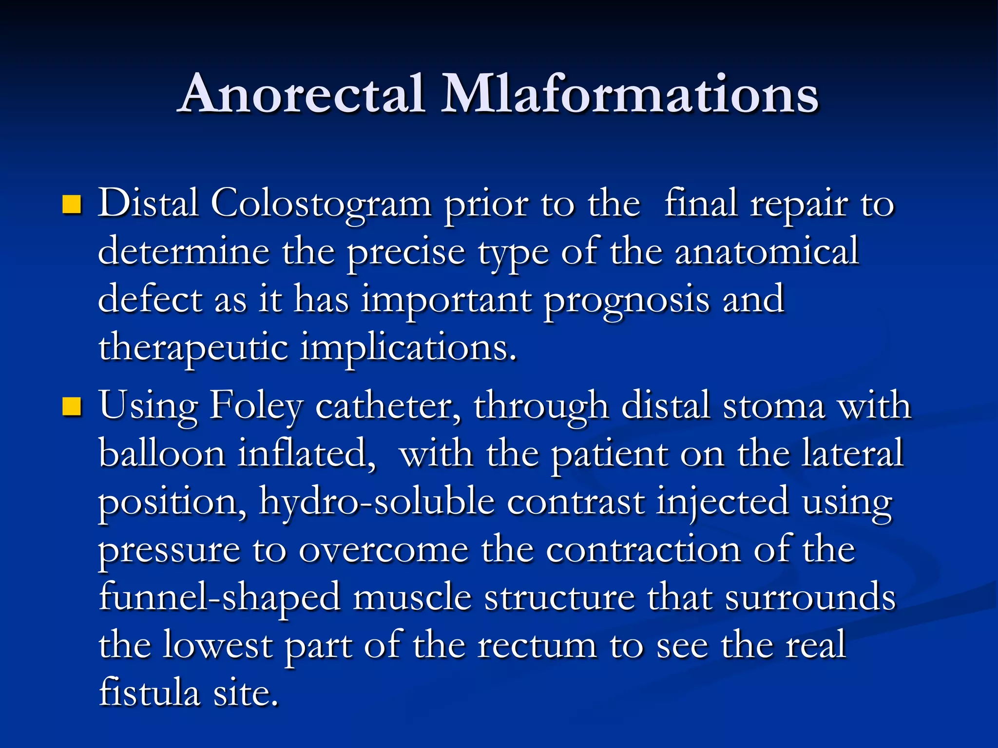 anorectal malformation | PDF