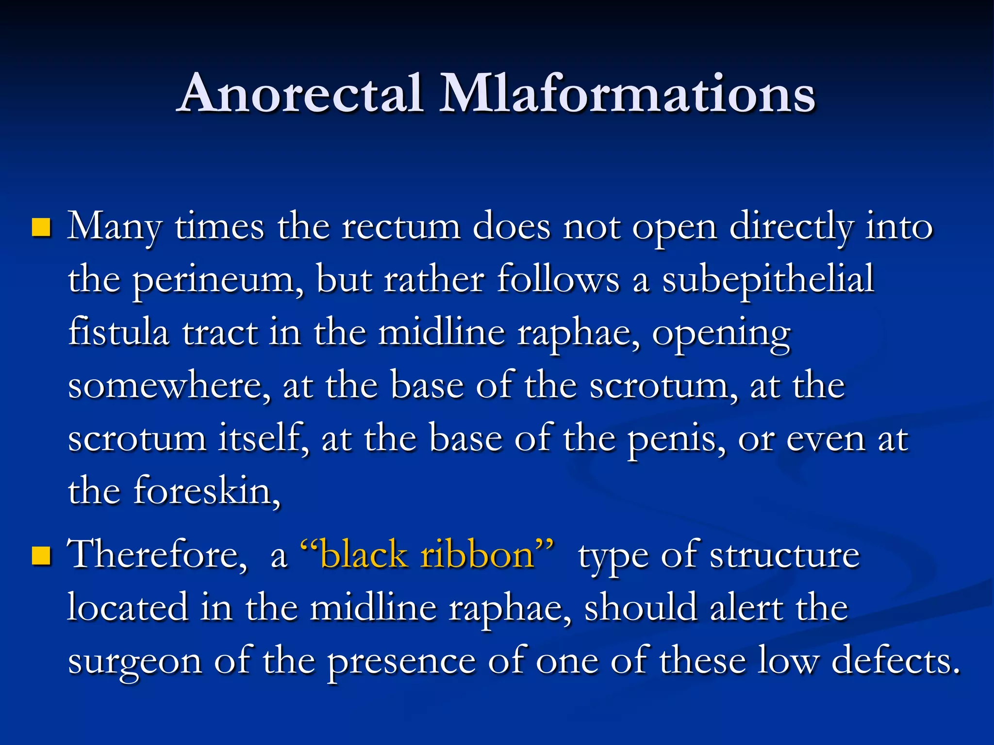 anorectal malformation | PDF