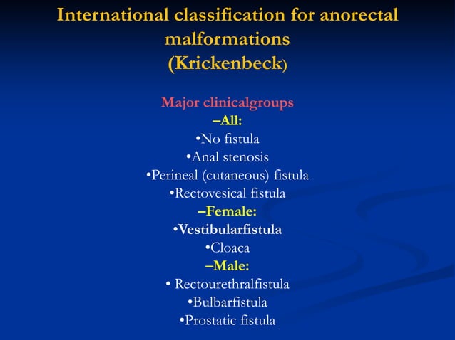 anorectal malformation | PDF