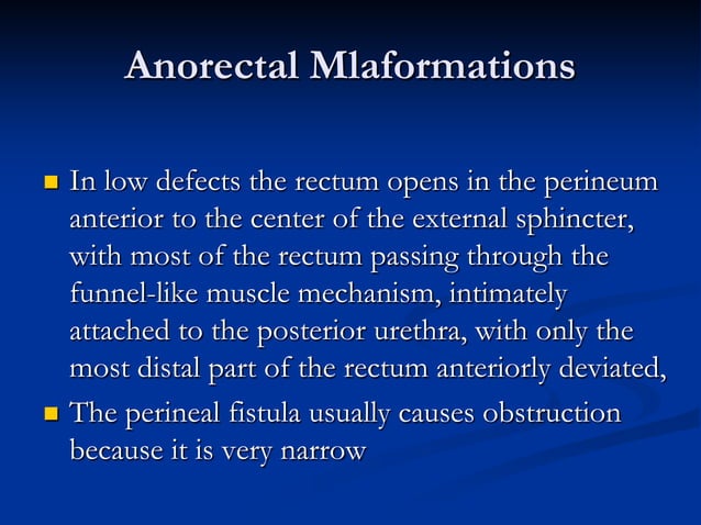 anorectal malformation | PDF