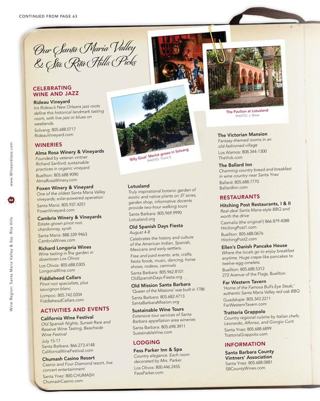 Wine Regions multi, Wine & Jazz, Vint. 2 Trk 3, Melissa Chavez | PDF