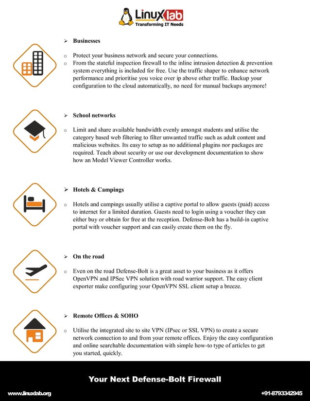 DefenseBolt Key Features | PDF