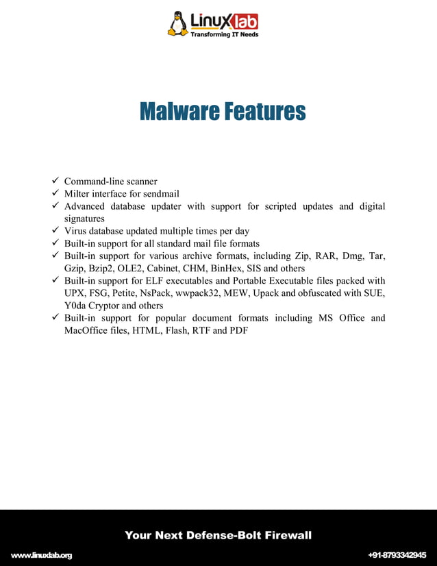 DefenseBolt Key Features | PDF