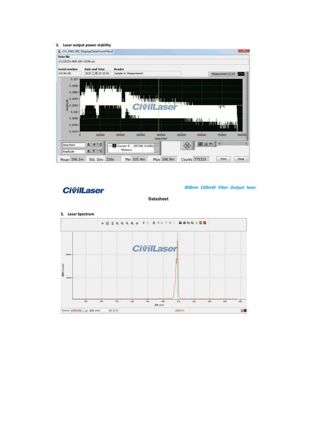 808nm 100mW IR Laser System PM Fiber Output | DOC