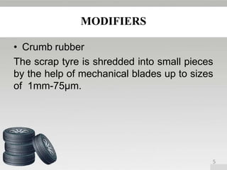 Crumb rubber modified bitumen | PPTX
