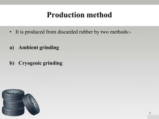 Crumb rubber modified bitumen | PPTX