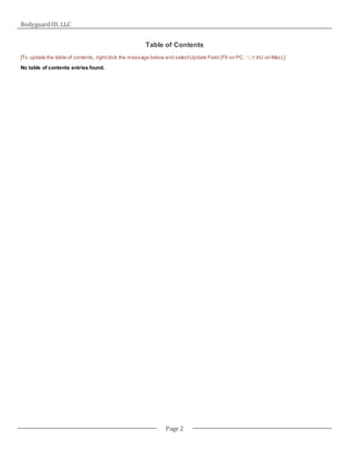 bodyguardid_Achitecture_01202010 | DOCX | Computing | Technology ...