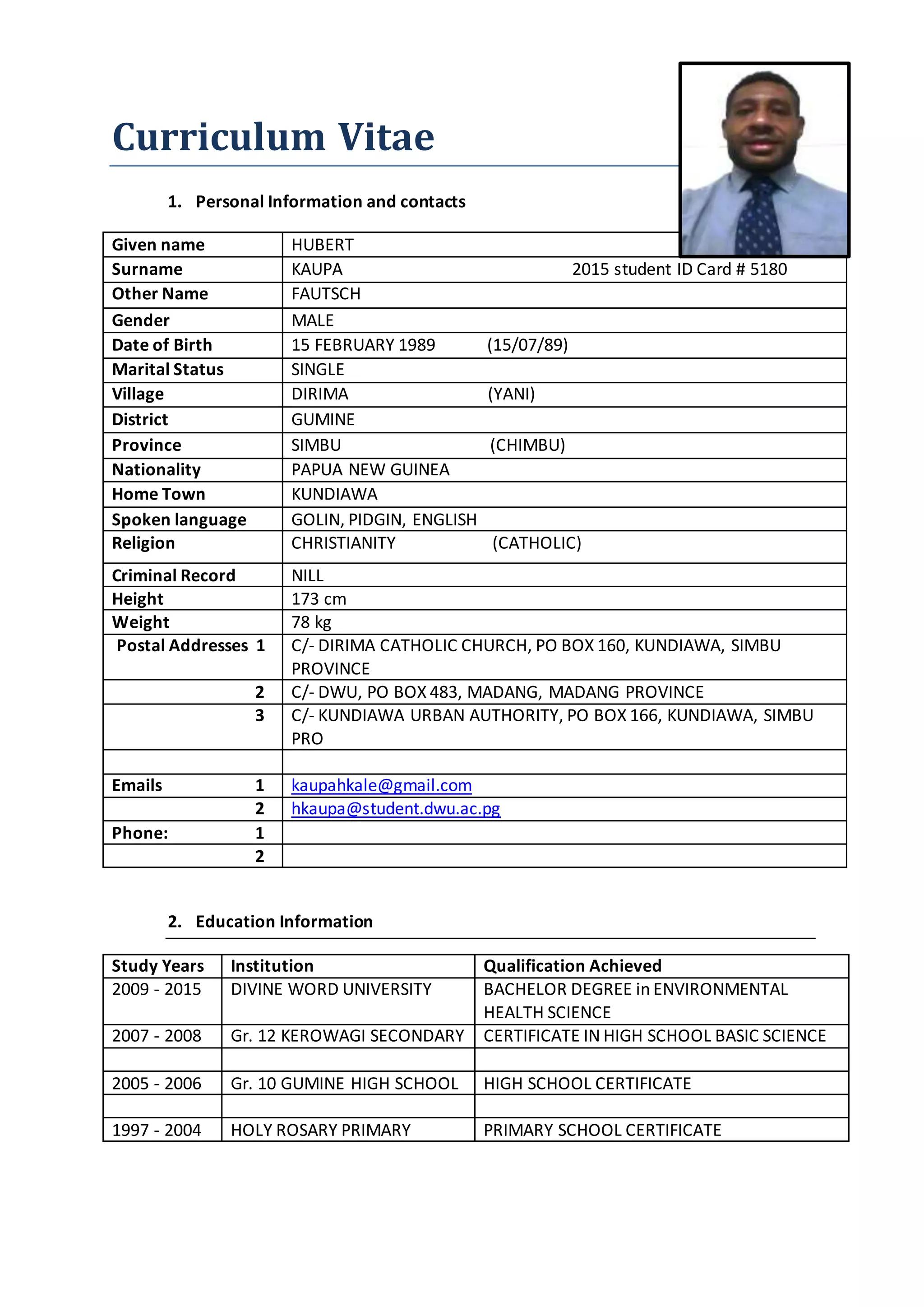Curriculum Vitae | DOCX