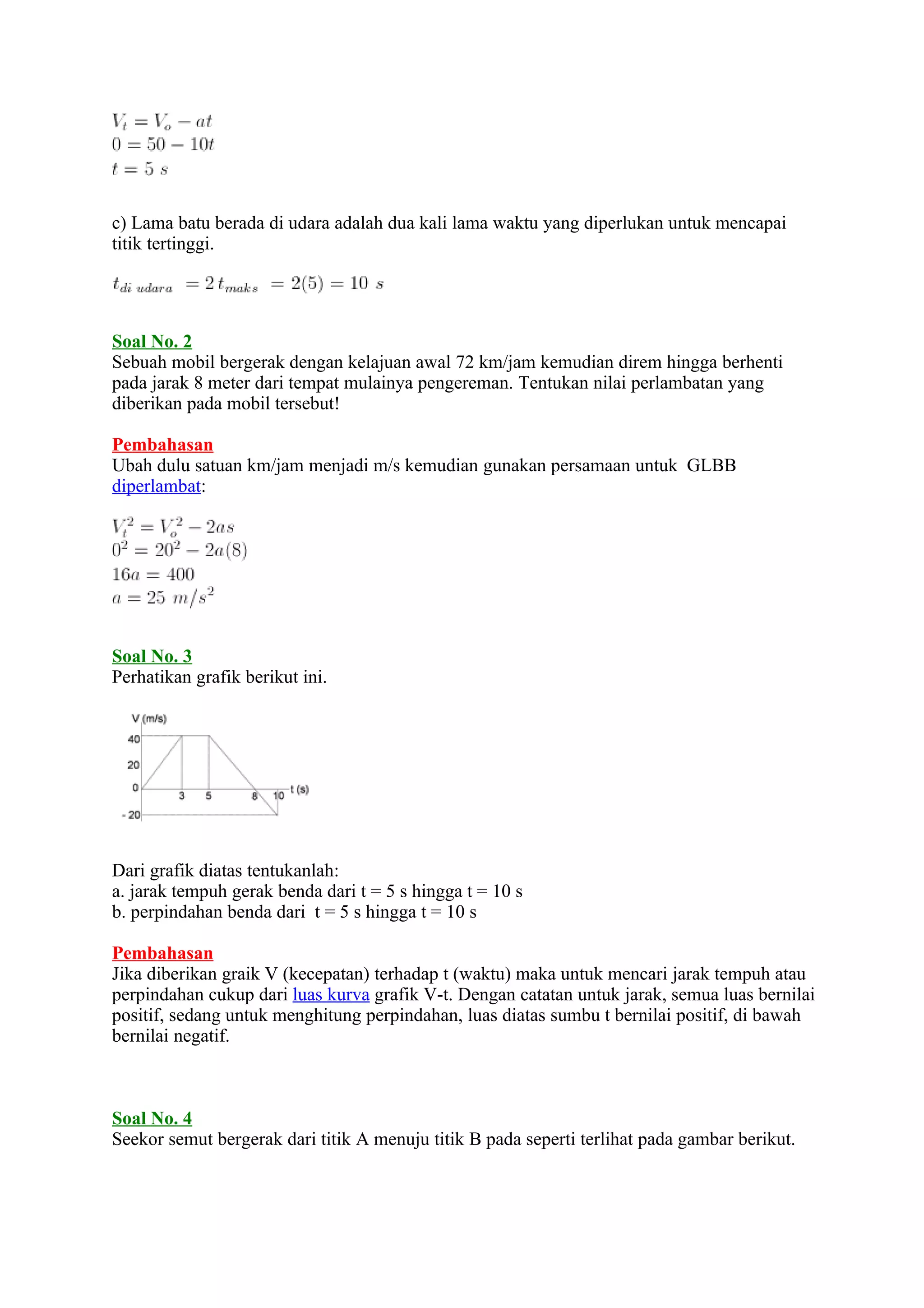 80993089 soal-dan-pembahasan-glb-dan-glbb | PDF