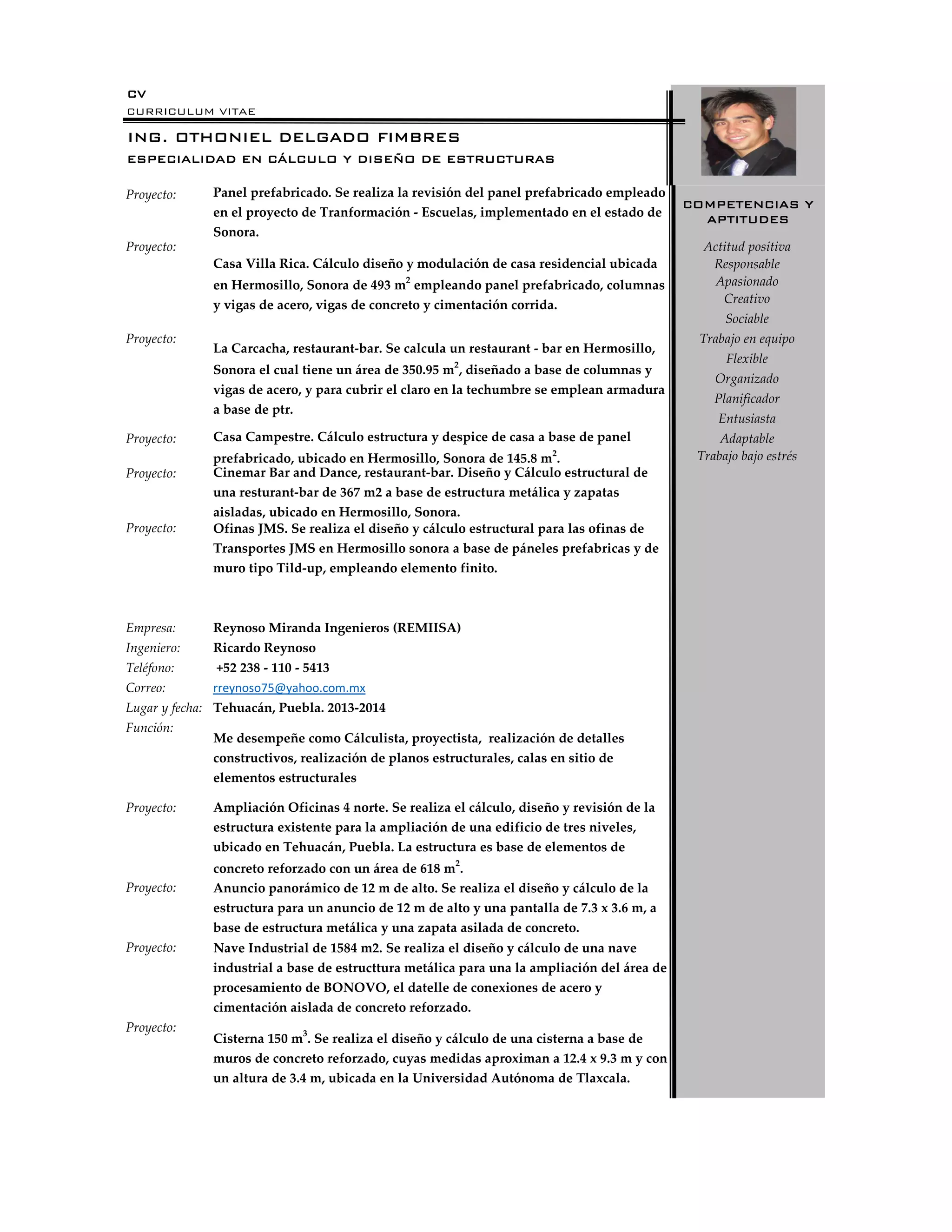 CV ING OTHONIEL DELGADO | PDF