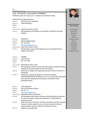 CV ING OTHONIEL DELGADO | PDF